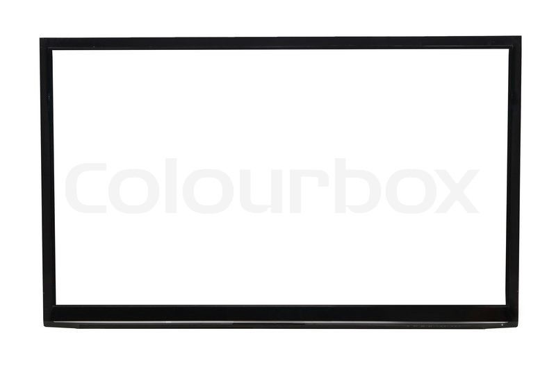 Isolated flat screen tv in white ... | Stock image | Colourbox