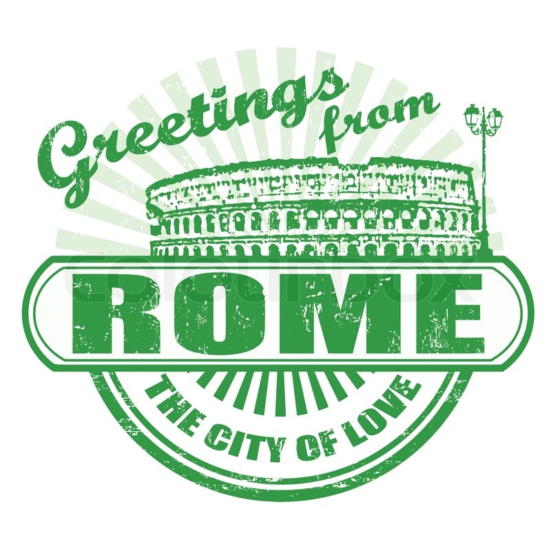 Greetings from Rome stamp | Stock vector | Colourbox
