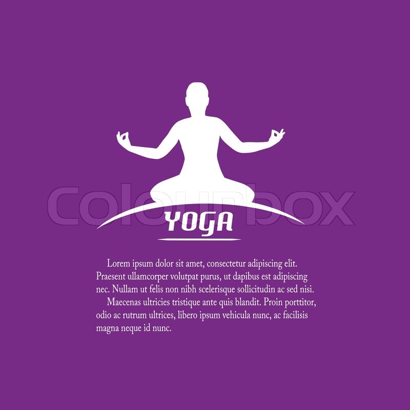 Yoga label with place for your text, ... | Stock vector | Colourbox
