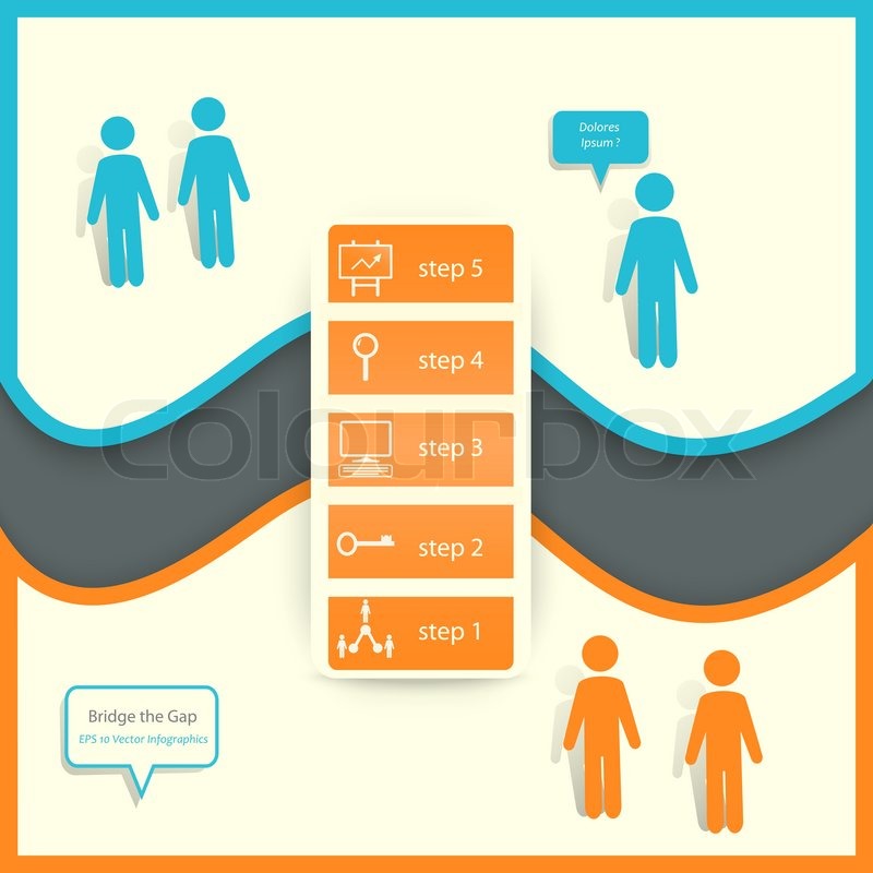Bridge the Gap Infographics | Stock vector | Colourbox
