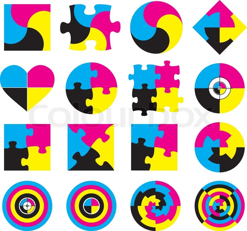 Kreative Cmyk-Logo oder ... | Stock-Vektor | Colourbox