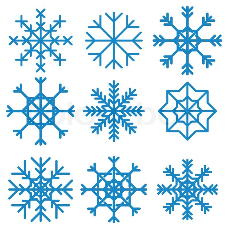 Schneeflocke set | Vektorgrafik | Colourbox