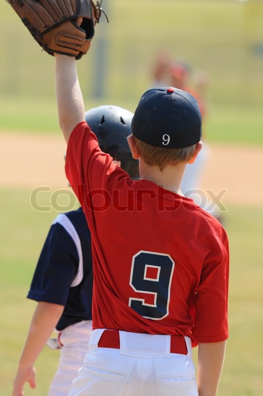 Little league baseball boy playing ... | Stock image | Colourbox