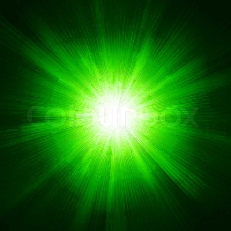 A Green color design with a burst. EPS ... | Stock vector | Colourbox