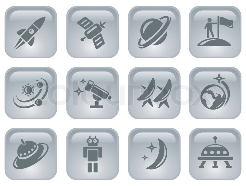 Space button set | Stock vector | Colourbox