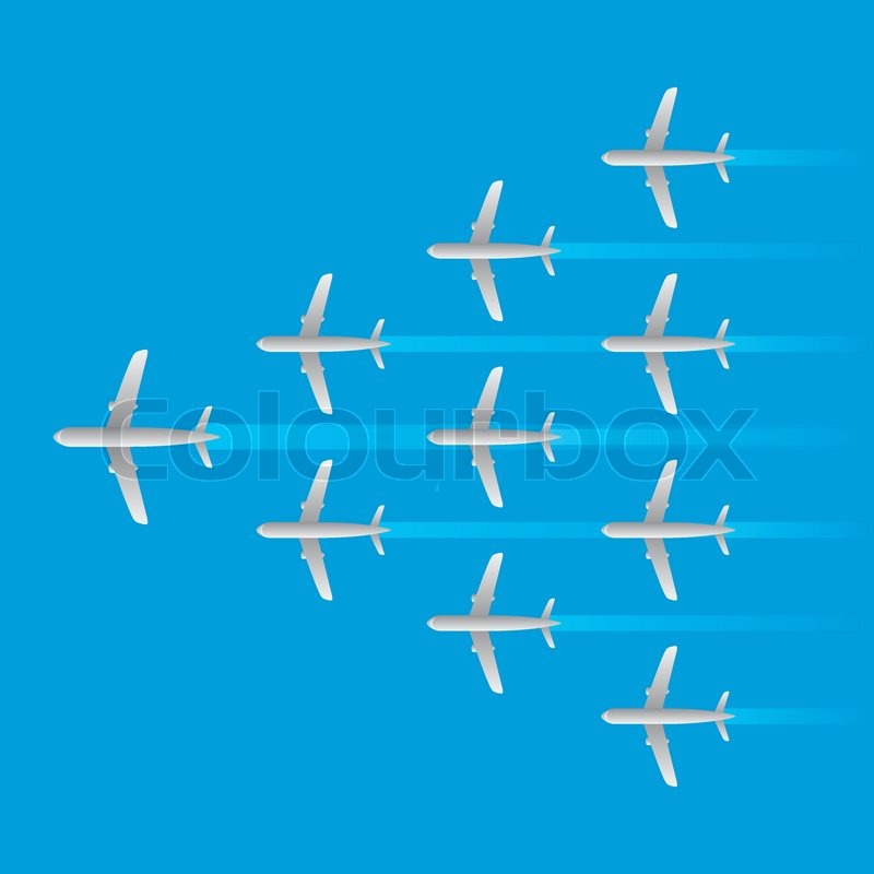 Leader airplane jet flying arrow model ... | Stock vector | Colourbox