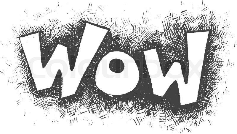 Wow. Vector background. Hand drawn | Stock vector | Colourbox
