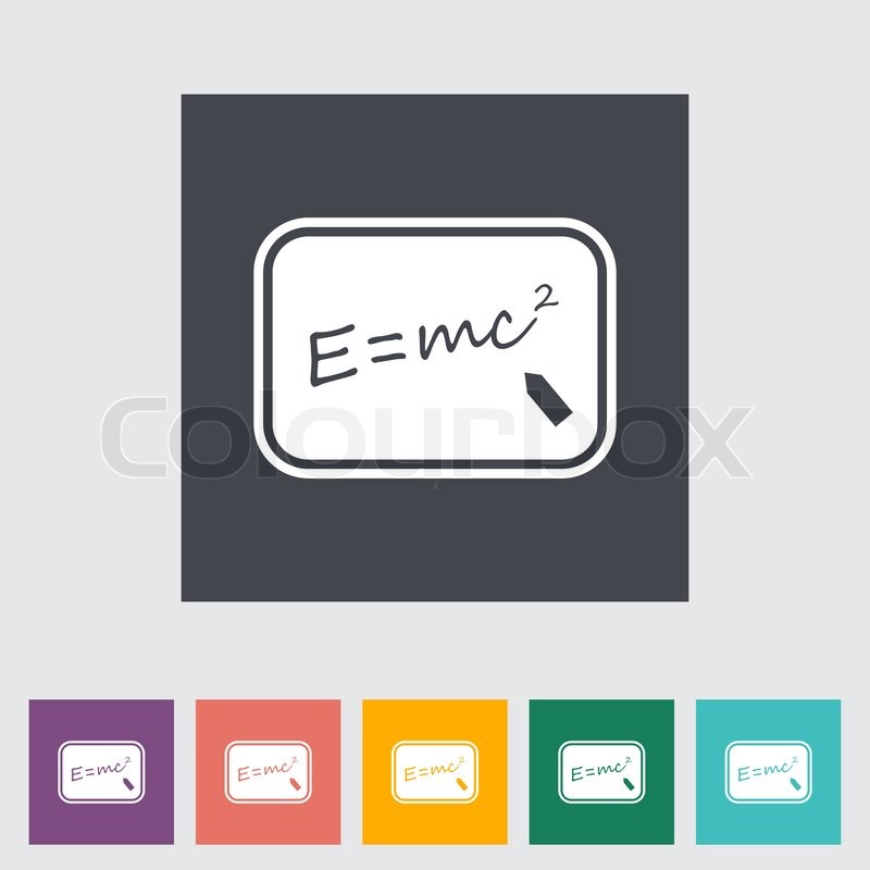 E mc2. Single flat icon. Vector ... | Stock vector | Colourbox