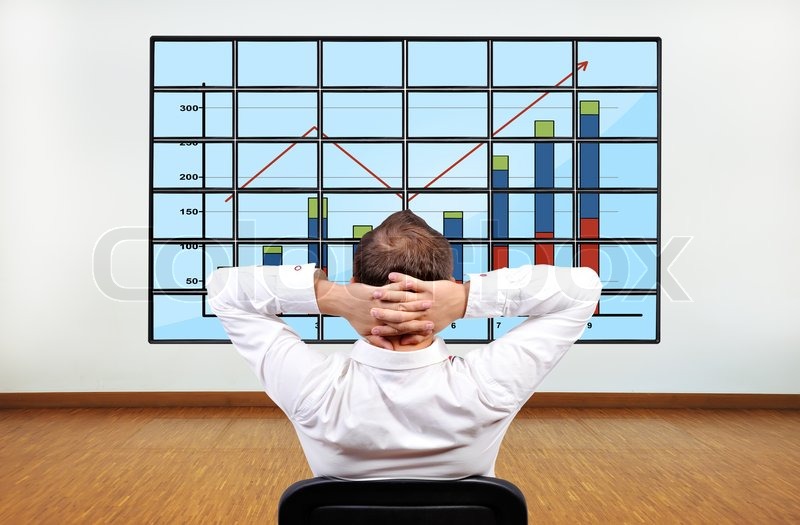 Kaufmann Blick auf Grafik | Stock Bild | Colourbox