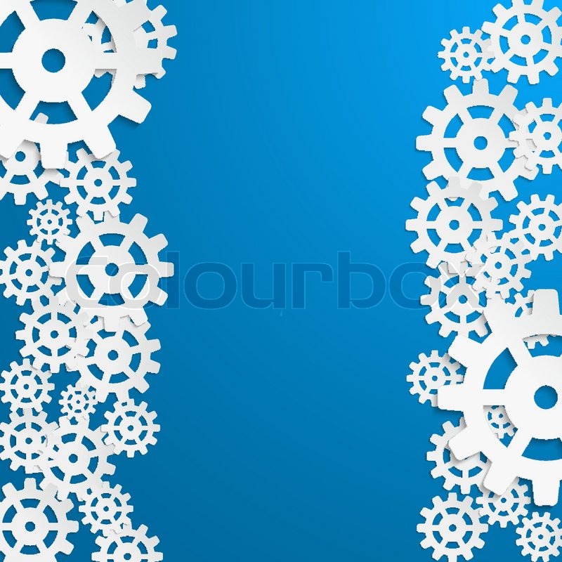 Abstract design with cog wheel | Stock vector | Colourbox