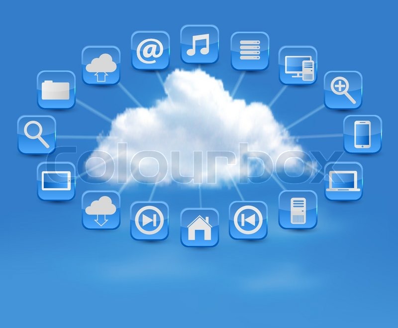 Cloud Computing concept background ... | Stock Vector | Colourbox