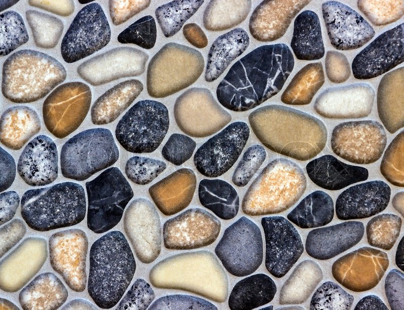 Pebble wall texture background | Stock image | Colourbox