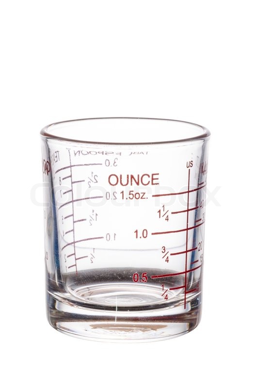 Measuring glass isolated on white ... | Stock image | Colourbox