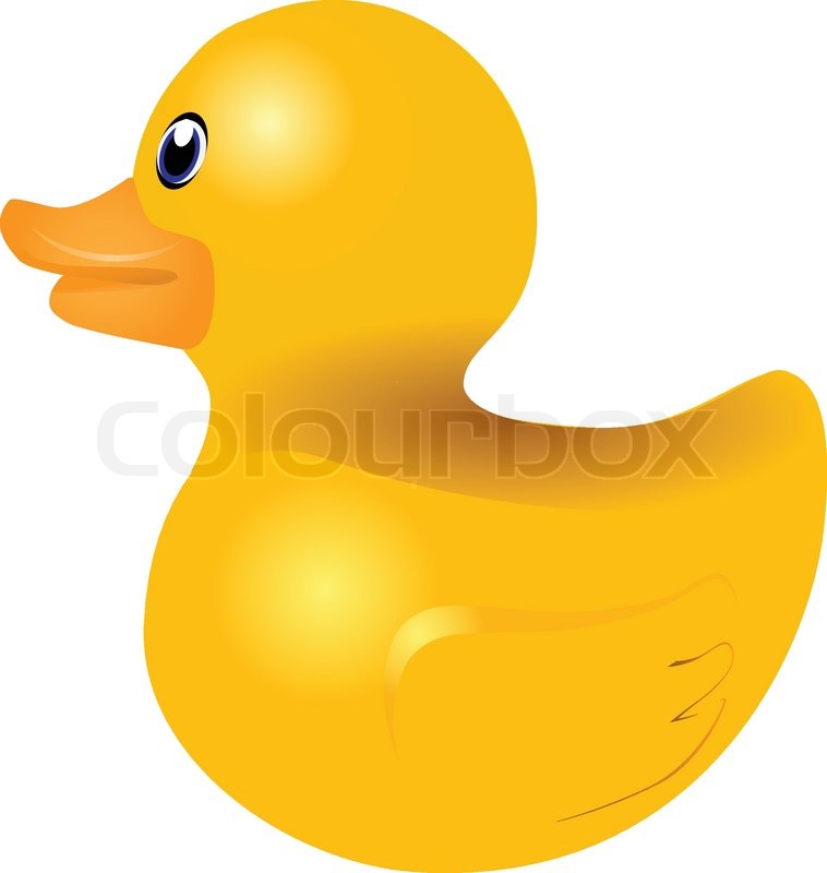 Gelbe Gummi-Ente | Stock-Vektor | Colourbox
