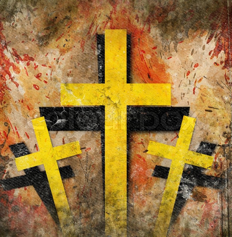 Cross on abstract grunge background | Stock image | Colourbox