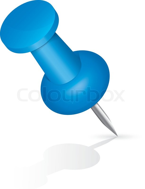 Pin- Symbol auf weißem Hintergrund ... | Stock-Vektor | Colourbox