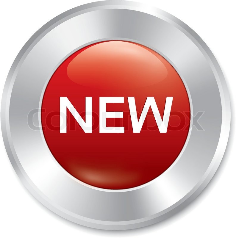 New button. Vector New red round ... | Stock vector | Colourbox