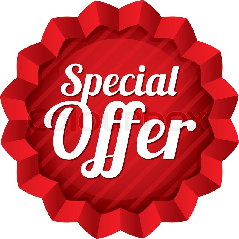 Special offer price tag. Vector red ... | Stock vector | Colourbox