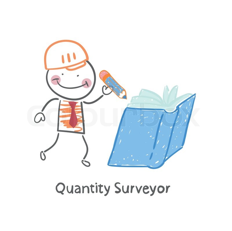 Quantity Surveyor wrote in pencil in a ... | Stock vector | Colourbox