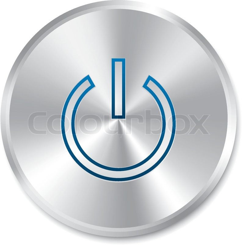 Power on button. Vector turn on round ... | Stock vector | Colourbox