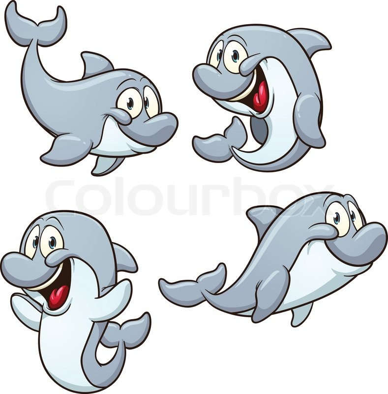 Cartoon-Delphin | Stock-Vektor | Colourbox