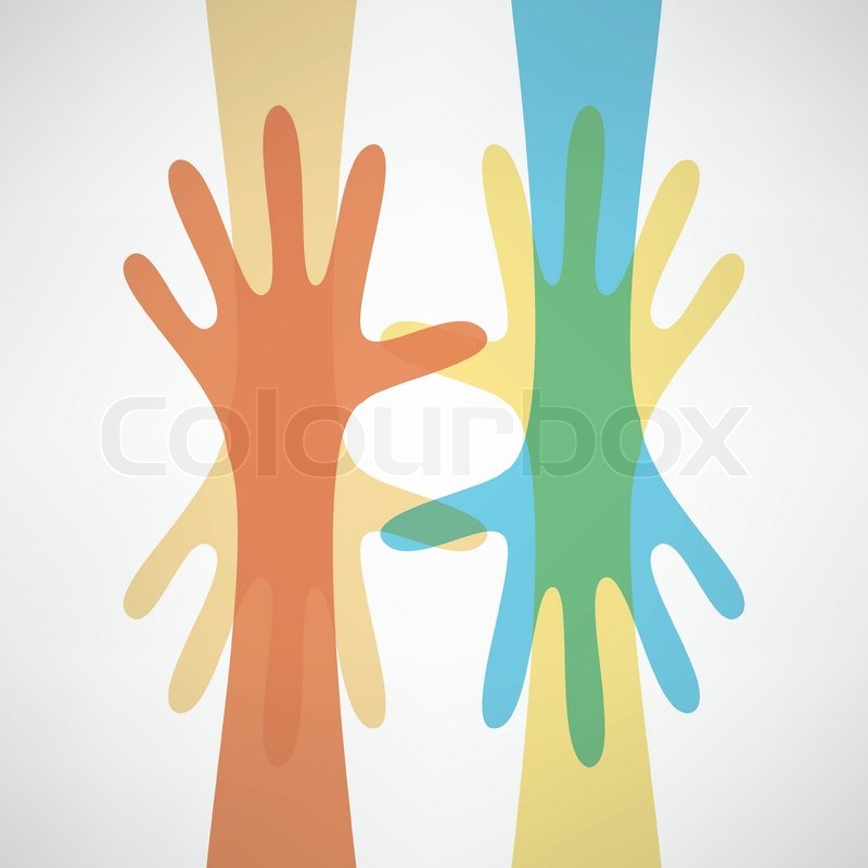 Hands connecting | Stock vector | Colourbox
