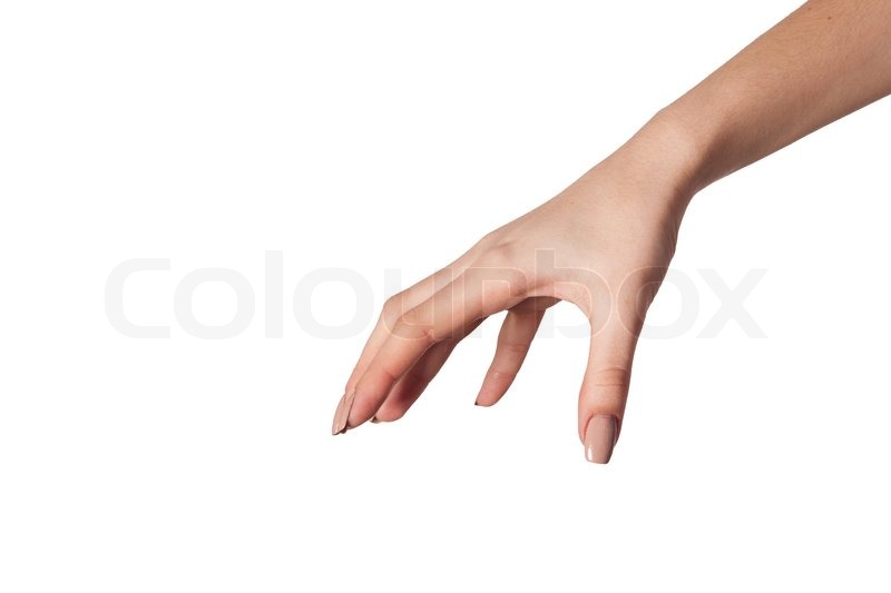 Well shaped Female hand reaching for ... | Stock image | Colourbox