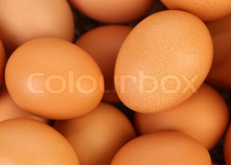 Hintergrund der braunen Eier Nahaufnahme | Stock Bild | Colourbox