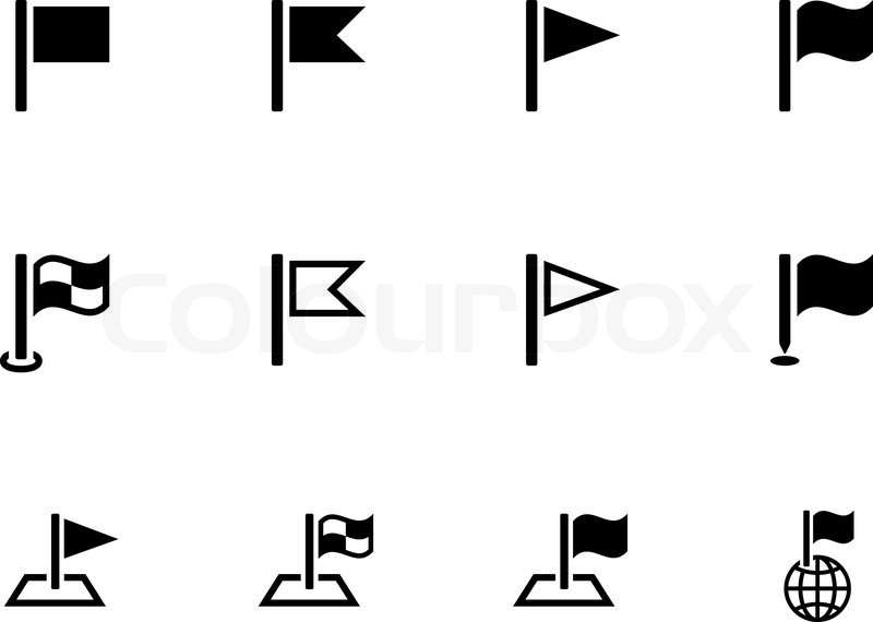 Flaggen-Icons für Präsentationen auf ... | Stock-Vektor | Colourbox