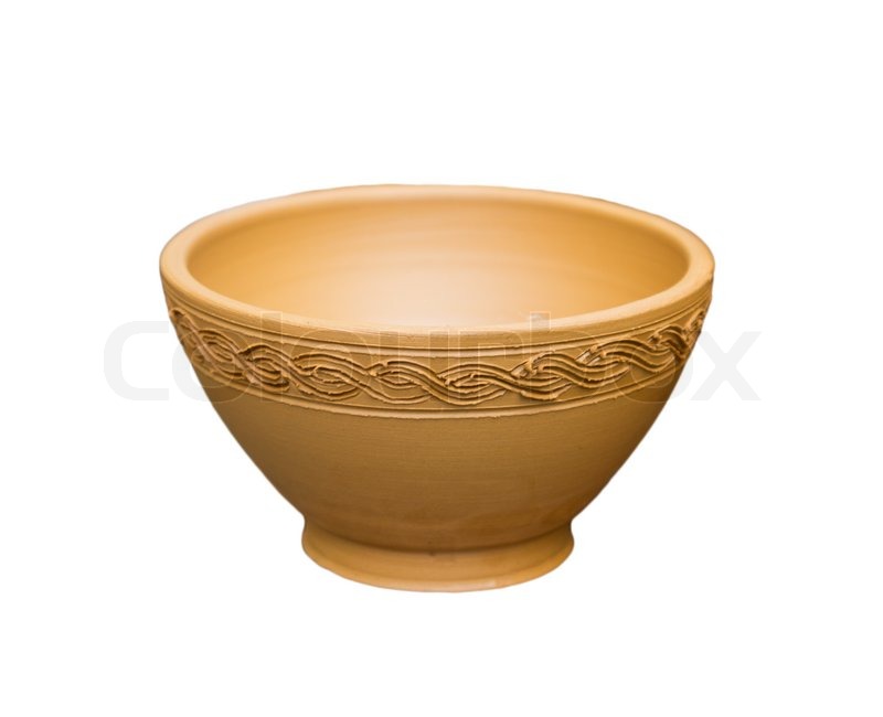 Pottery on a white background | Stock image | Colourbox
