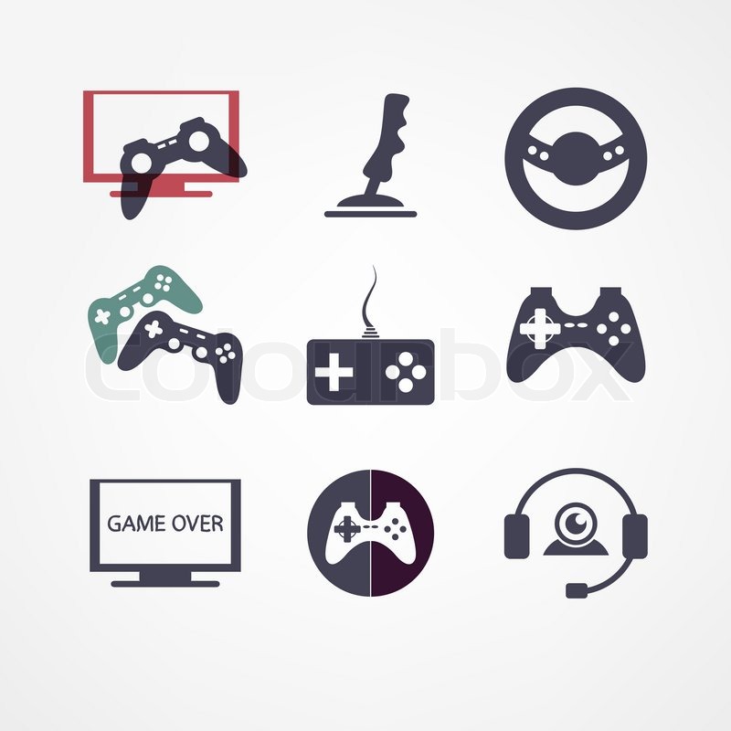 Videospiele icon set | Stock-Vektor | Colourbox