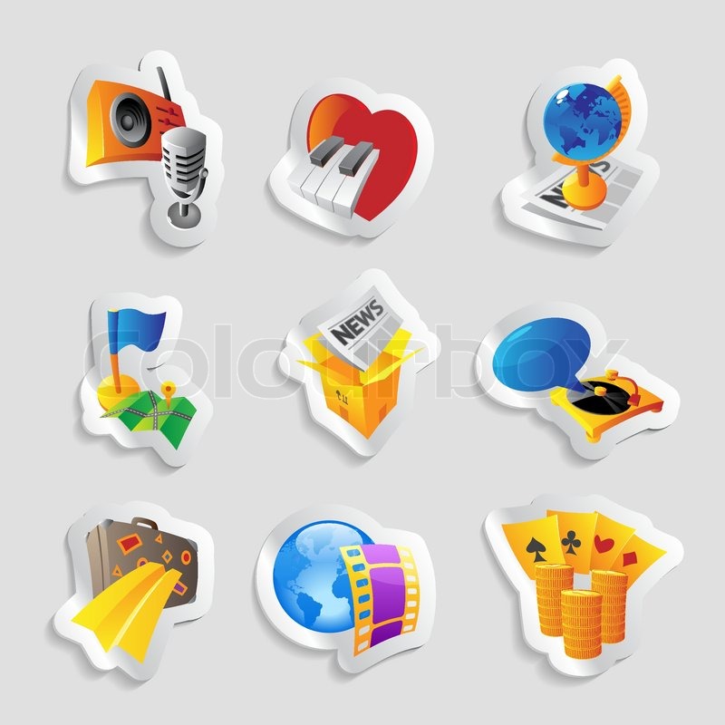 Icons für die Freizeit | Stock-Vektor | Colourbox