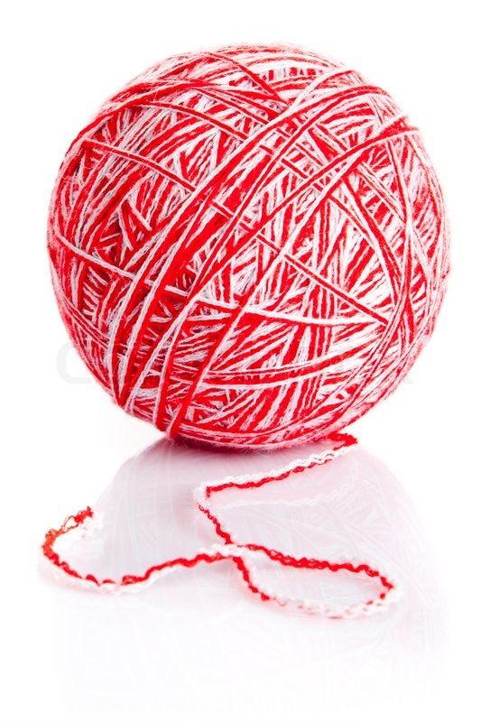 Wollknäuel auf weißem Hintergrund | Stock Bild | Colourbox