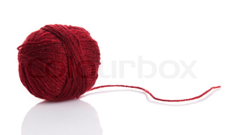 Wollknäuel auf weißem Hintergrund | Stock Bild | Colourbox