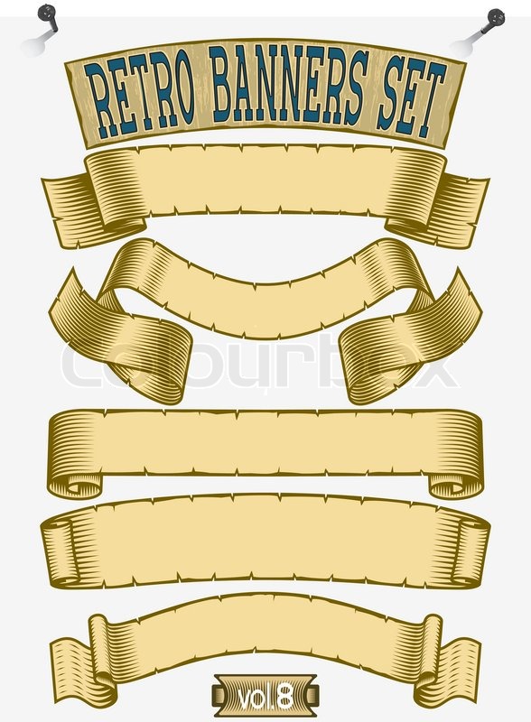 Grunge ragged banners set | Stock vector | Colourbox