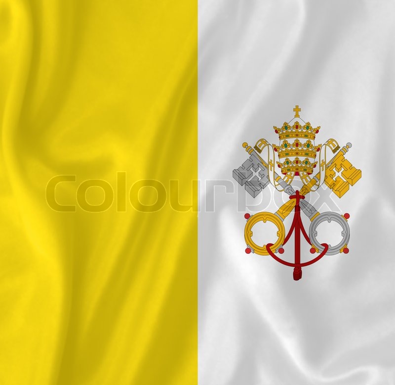 Vatican City waving flag | Stock image | Colourbox