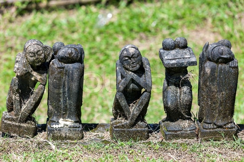 Stone carving balinese style in Besakih ... | Stock image | Colourbox