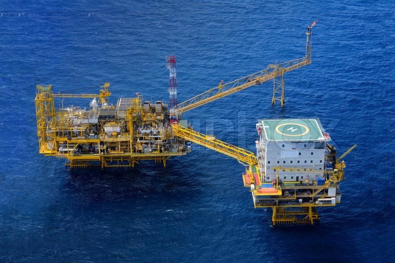 Top view offshore oil rig platform | Stock image | Colourbox