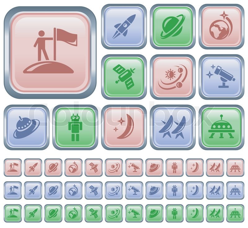 Space button set | Stock vector | Colourbox