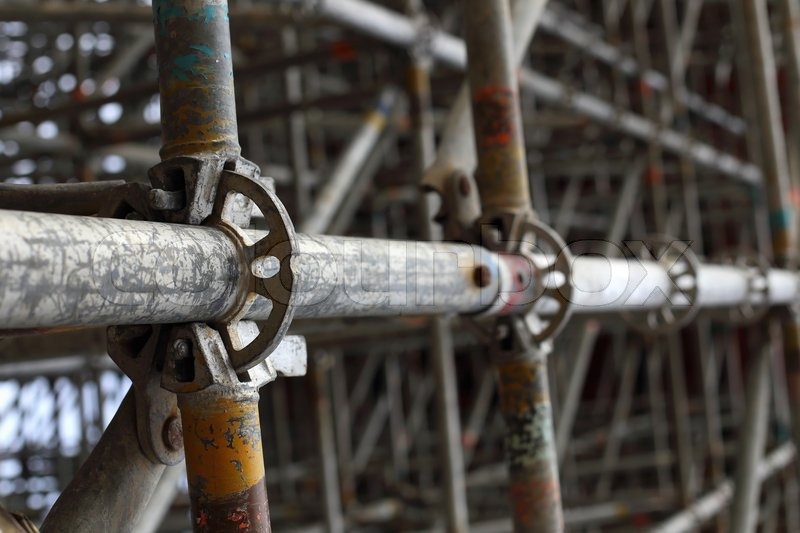 Large scaffolding joints | Stock image | Colourbox