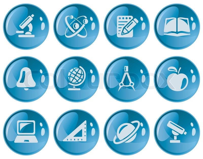 Education button set | Stock vector | Colourbox