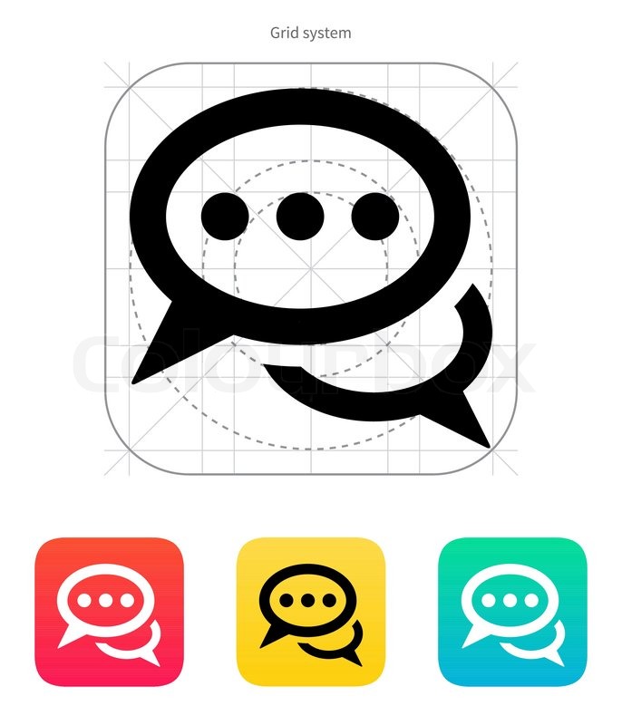 Dialogue Icon On White Background Stock Vector Colourbox
