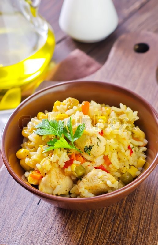 Rice with meat | Stock image | Colourbox