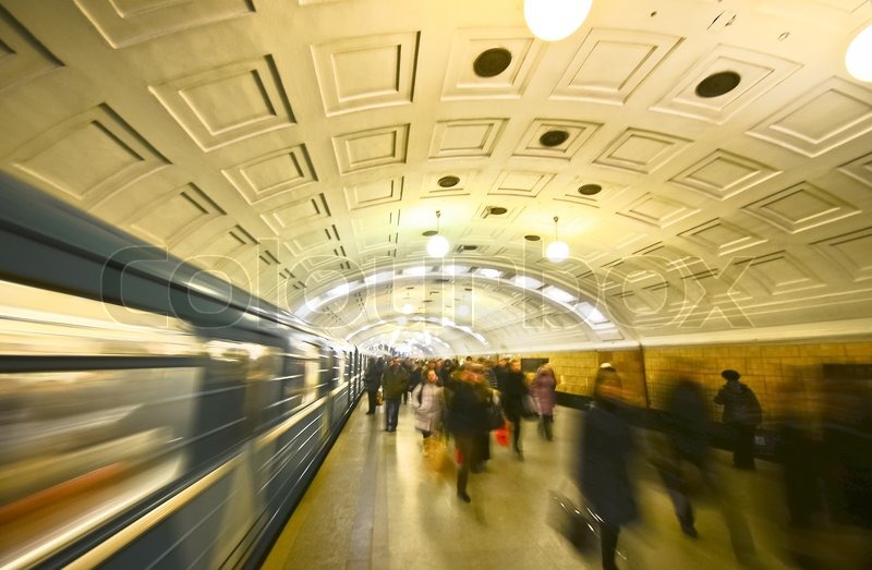 Subway crowd in metro, Moscow | Stock image | Colourbox