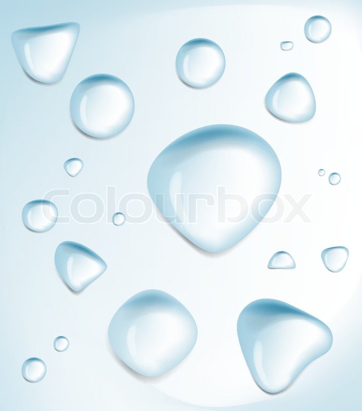 Wassertropfen Realistische ... | Stock-Vektor | Colourbox
