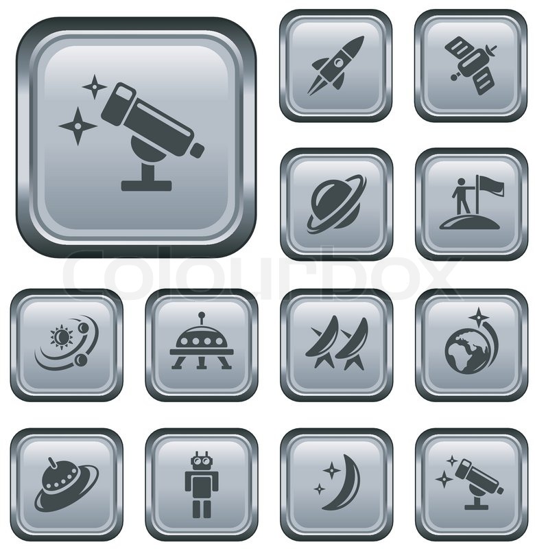 Space button set | Stock vector | Colourbox