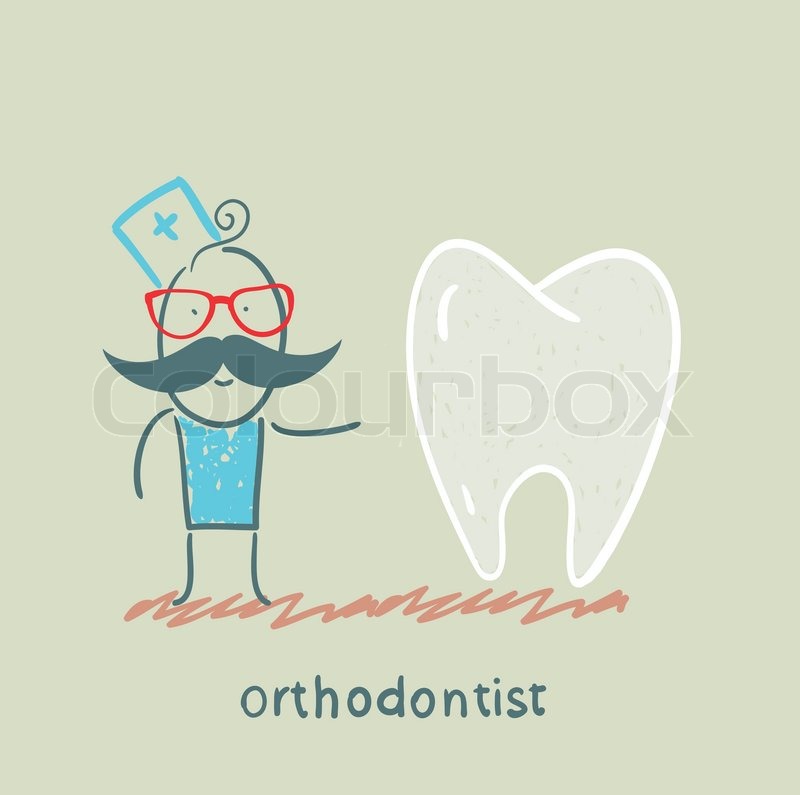 Orthodontist is with great teeth | Stock vector | Colourbox