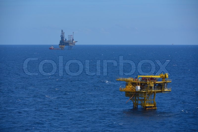 The offshore oil rig and remote ... | Stock image | Colourbox