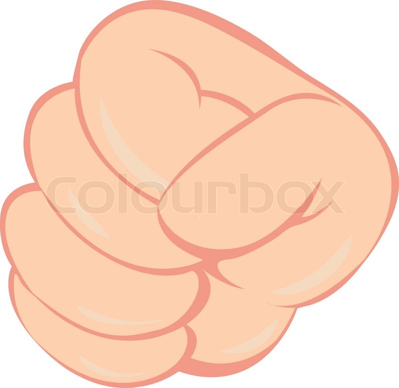 Vector fighting hand sign, punch | Stock vector | Colourbox