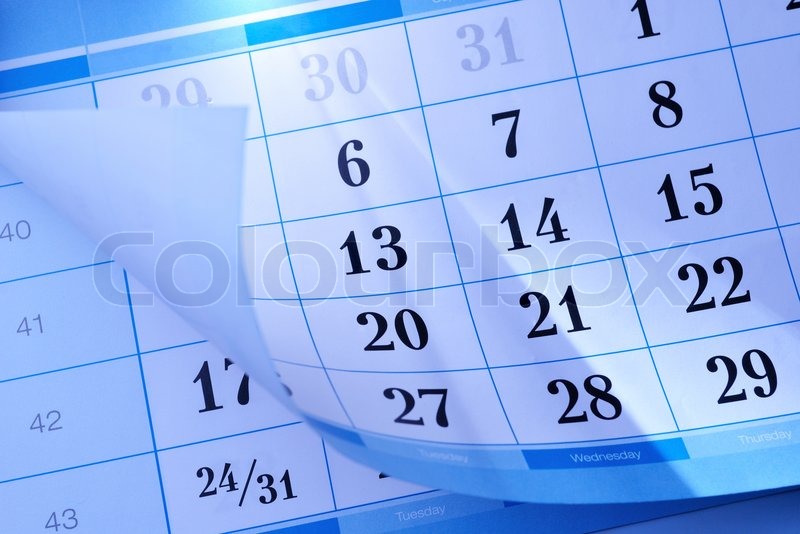 Calendar showing the month and ... | Stock image | Colourbox